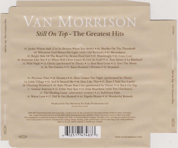 Van Morrison – Still On Top - The Greatest Hits (Used) (Mint Condition ...
